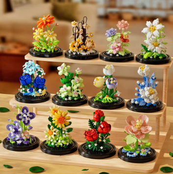 Everlasting Encased Flower Arrangement Building Block Set - perfect fo ...